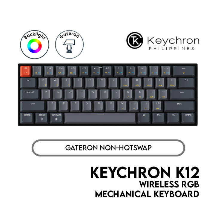 Keychron K12 Mechanical Keyboard (60% Layout, Wired/Bluetooth, RGB ...