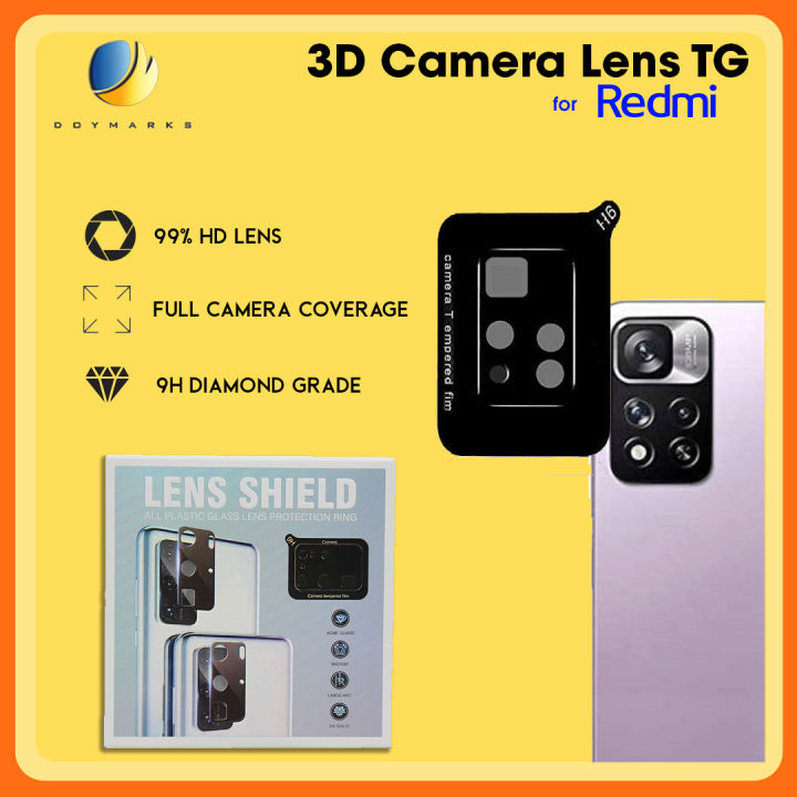 Redmi Note 11s 11 10s 10 9s 9 Pro Plus 5G 4G 3D Back Camera Lens ...