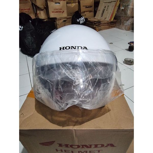 HELM SCOOPY WARNA PUTIH AHM TERBARU 2024 | Lazada Indonesia