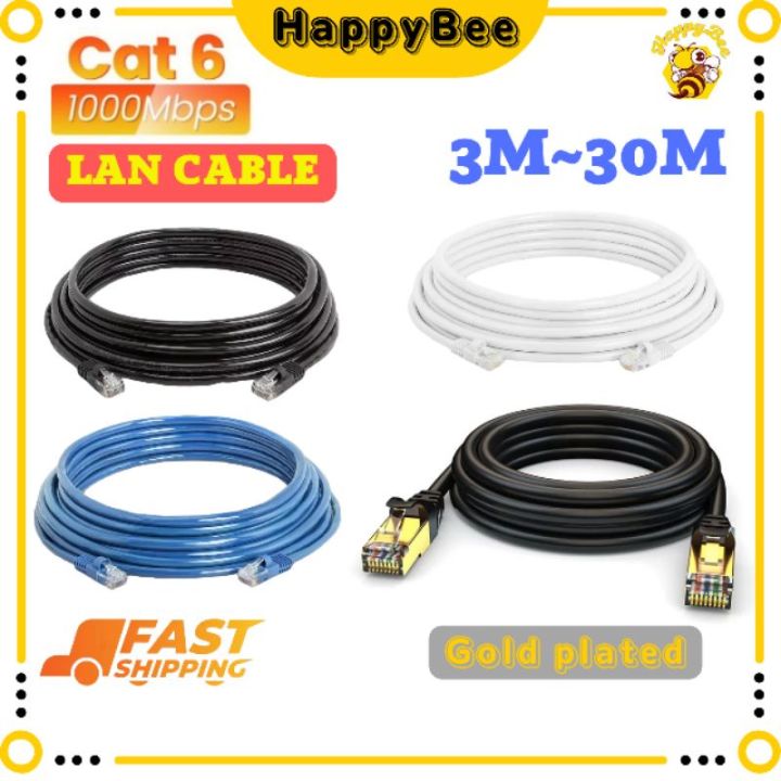 3M/5M/10M/15M/20M/ 30M 1000mbps Cat6 Lan Cable RJ45 Cable Network Cable Gigabit Ethernet Cable ...