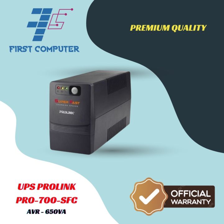PROLINK UPS PRO700SFC Super Fast Charging Line Interactive 650VA ...