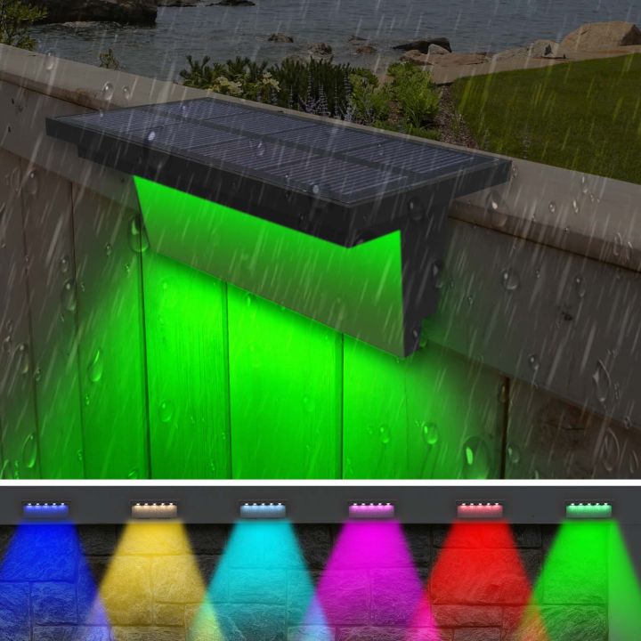 Home Taste 2Packs LED Solar Stair Light Path Outdoor Waterproof Wall ...