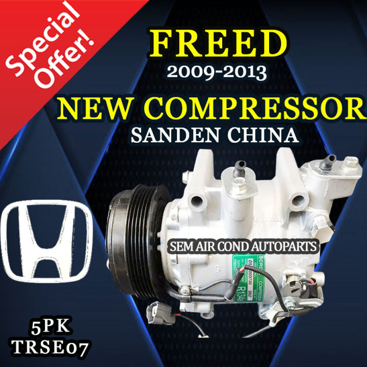 HONDA FREED 2009-2013 YEAR TRSE07 5PK SANDEN SD NEW CHINA COMPRESSOR ...