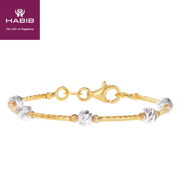 HABIB Oro Italia 916 White and Yellow Gold Bangle (for baby) GB87310221 ...