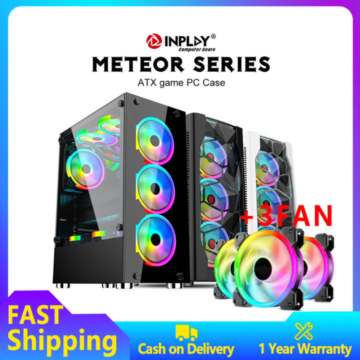 [INPLAY]METEOR series ATX gaming PC chassis shell with tempered glass ...