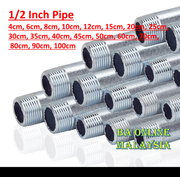 1 2 Inch 3 4 Inch 15mm 20mm Galvanized Iron Pipe GI Pipe Besi Lazada 1 2 Inch 3 4 Inch 15mm 20mm Galvanized Iron Pipe GI Pipe Besi Lazada