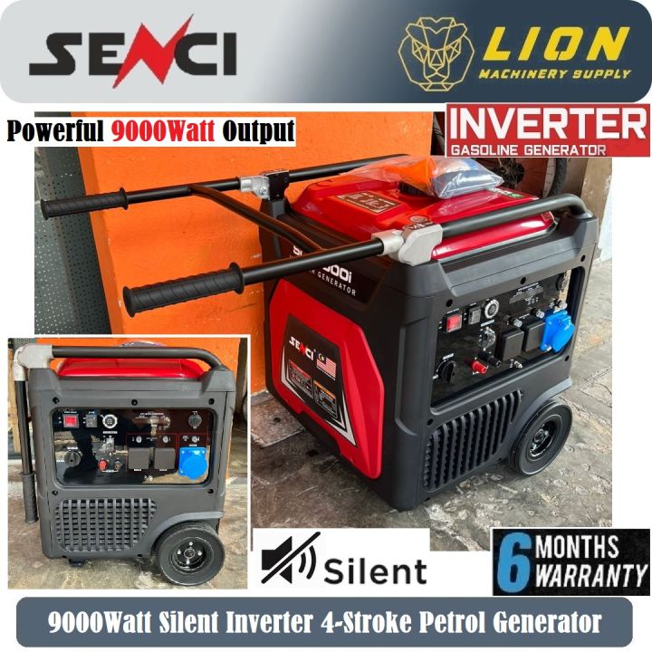 SENCI 9000Watt Silent Inverter 4-stroke Petrol Generator SC10000i ...