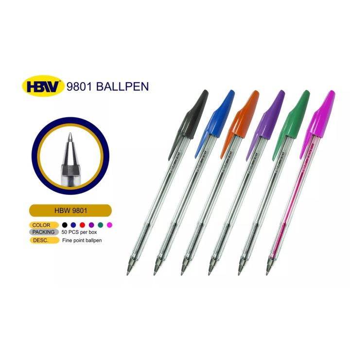 [LSC] HBW 9801 Ball point pen (50 pcs) | Lazada PH