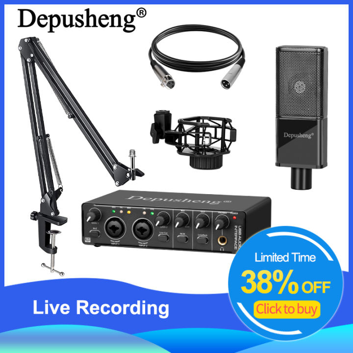 Audio Interface Professional Sound Card Depusheng MD22 Set with ...