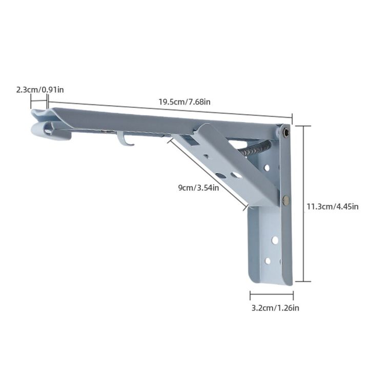 8/10/12/14Inch Triangle Folding Angle Bracket Adjustable Wall Mounted ...