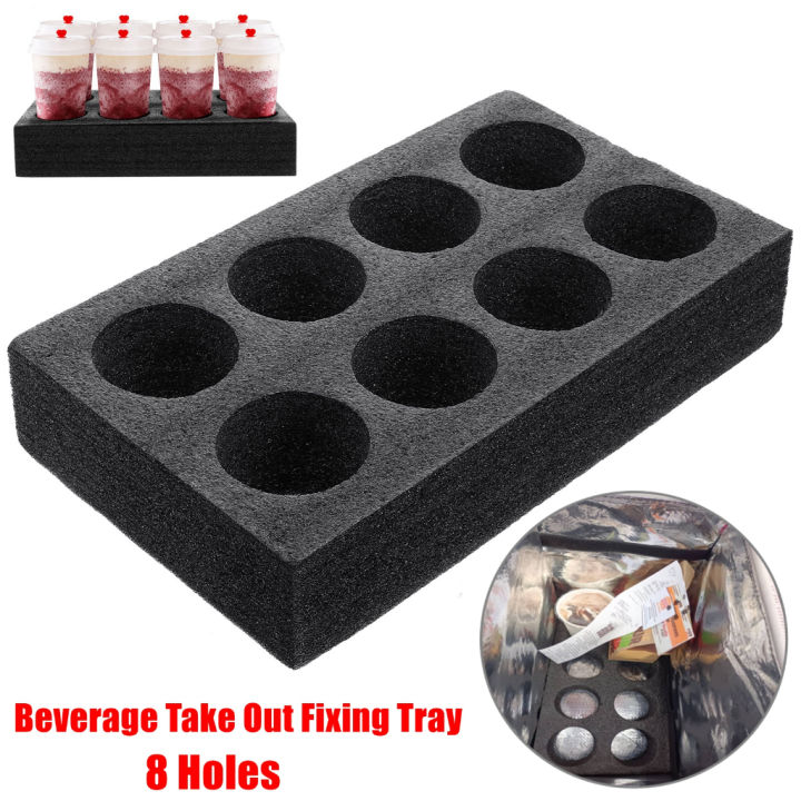 HOMEMAXS 8-Holes Beverage Take Out Fixing Tray Pearl Cotton Cup Coffee ...