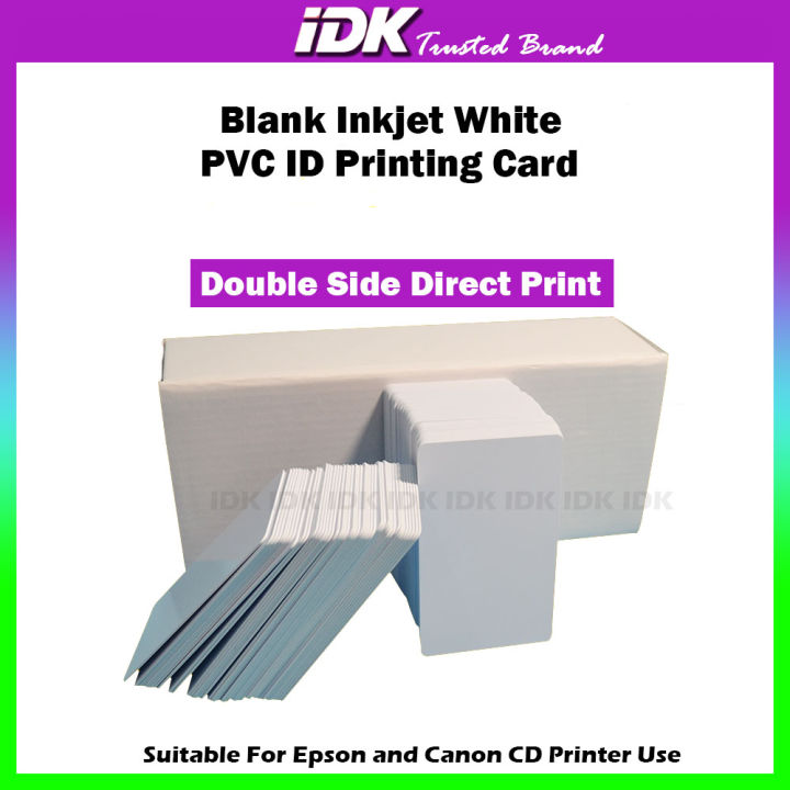 PVC ID Card White ( Blank ) inkjet Printer Direct Double Side Print ...