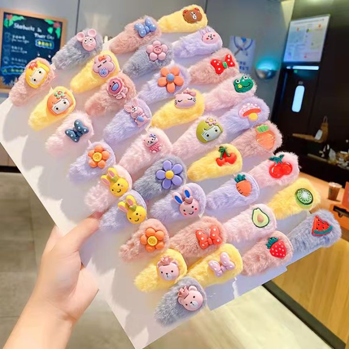 COD 5PCS / SET JEPIT RAMBUT BULU ANAK LUCU / JEPITAN RAMBUT BULU ANAK ...