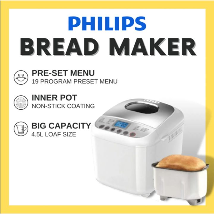 Philips Ecolife Homemade Bread Maker Stainless Steel Non-Stick Pan ...