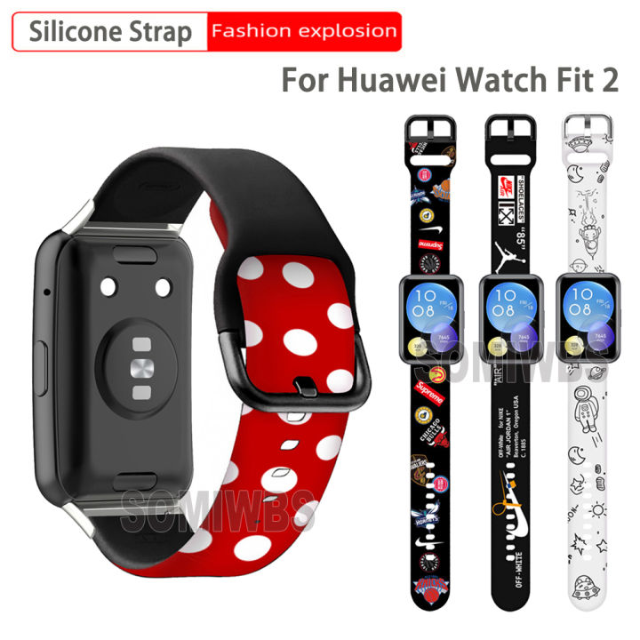 สายซิลิโคนการ์ตูนสำหรับ Huawei Watch Fit 2 Huawei Watch Fit 3
