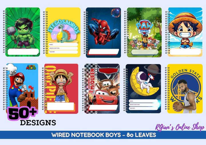 Wired Customized Notebook Personalized Staple Writing Composition Blank ...
