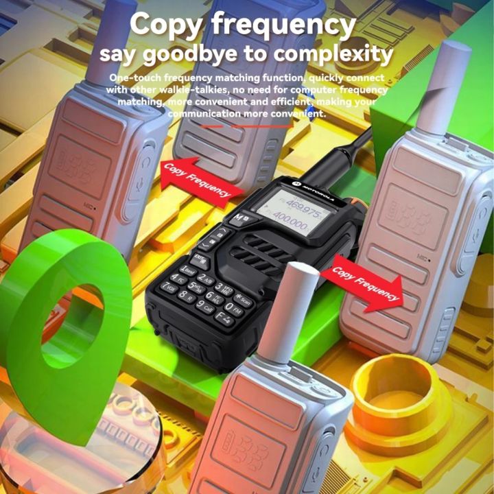 HT Motorola X8 Walkie Talkie Jarak Jauh 20KM Two Way Radio UHF/VHF ...