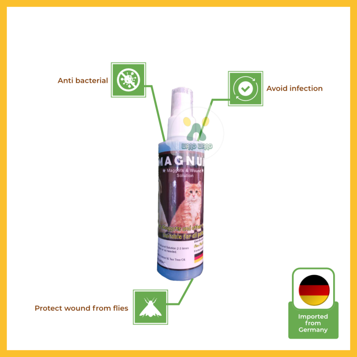Magnum Maggots & Wound Solution for dogs and cats 150ml | Lazada