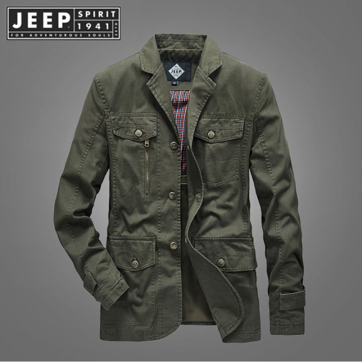 JEEP SPIRIT 1941 ESTD jacket Men's business casual cotton foldable ...