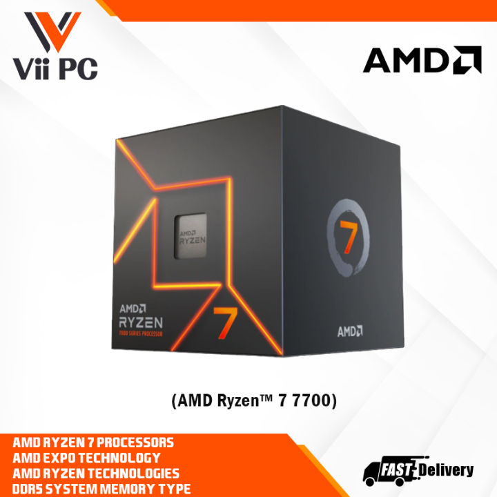 [LOCAL STOCK] AMD Ryzen 7 7700 TRAY OR BOX AM5, 8-CORE, 16-THREAD Desktop Processors | Lazada ...