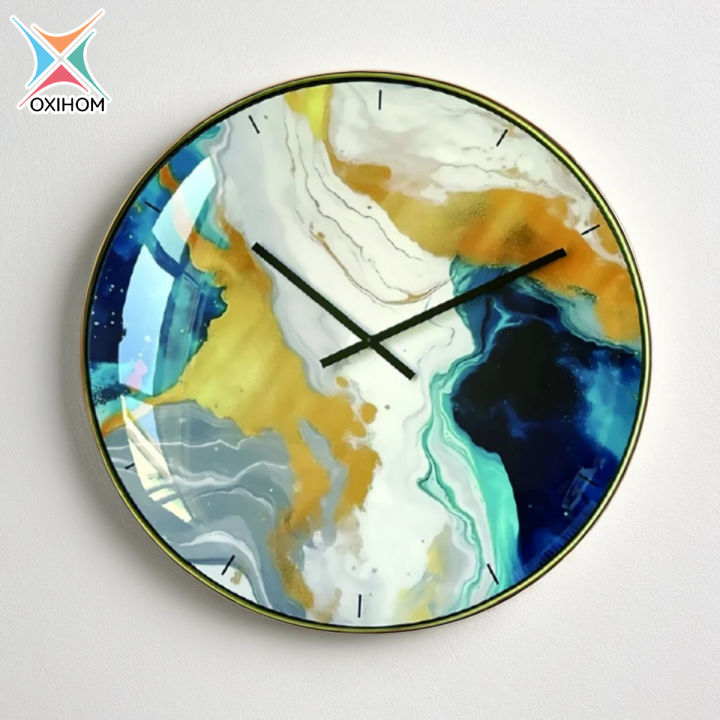 Oxihom Jam Dinding Bulat 60cm Jam Dinding Silent Aesthetic Mewah Modern ...