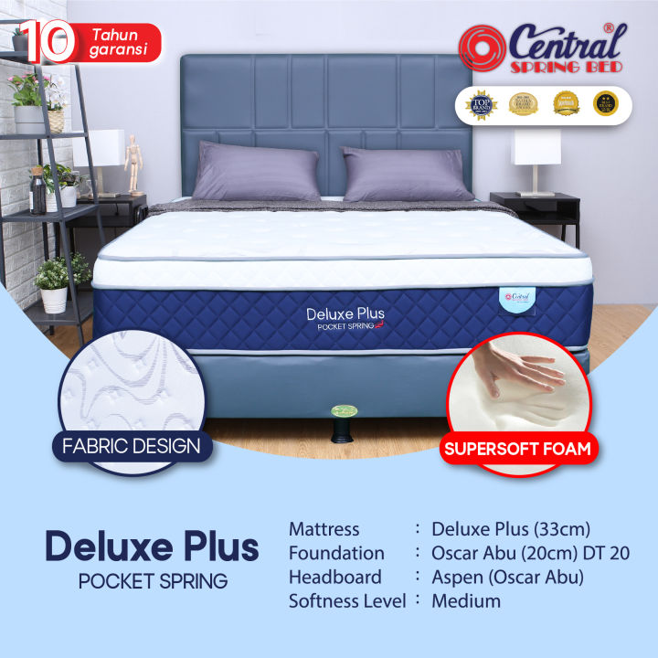 Kasur / Tempat Tidur / Springbed Set Central Deluxe Plus Pocket Spring ...
