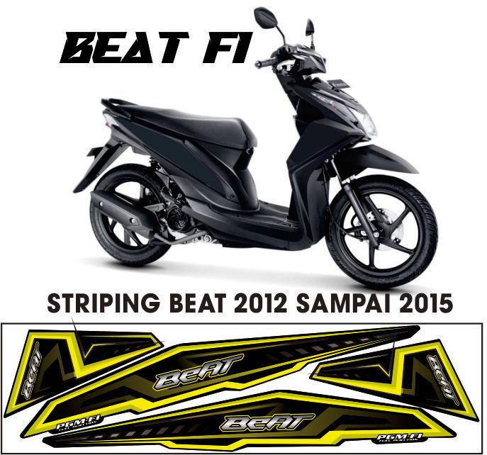 STRIPING VARIASI STICKER RACING BEAT PGM-FI STICKER THAILOOK CUSTOM ...