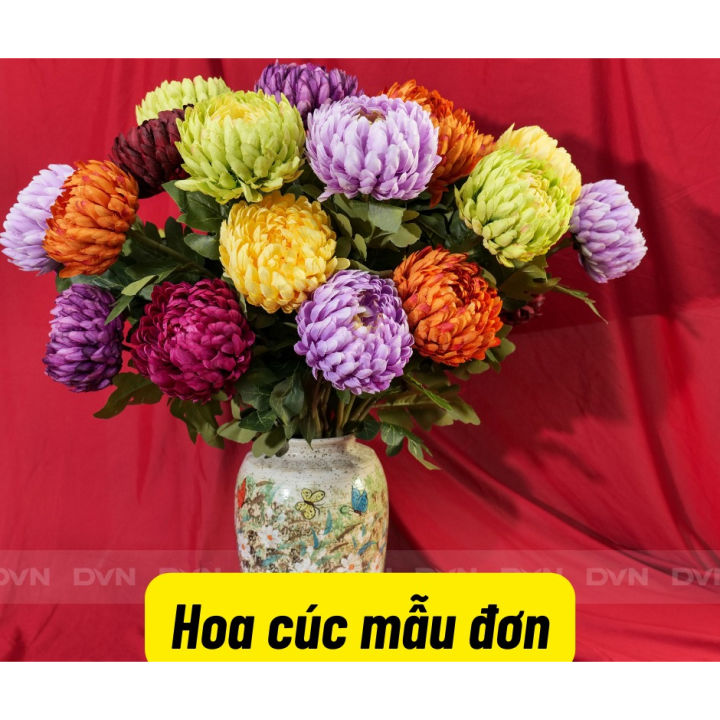 Cúc Mẫu Đơn Giả, Hoa Cúc Giả Chất Liệu Lụa Cao cấp Nhập Khẩu Loại 1 ...
