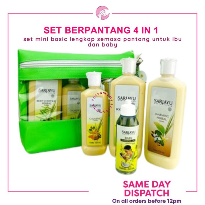 Sariayu Set Bersalin / Set Berpantang Pek Mini - 4 In 1 Krim Tapel ...