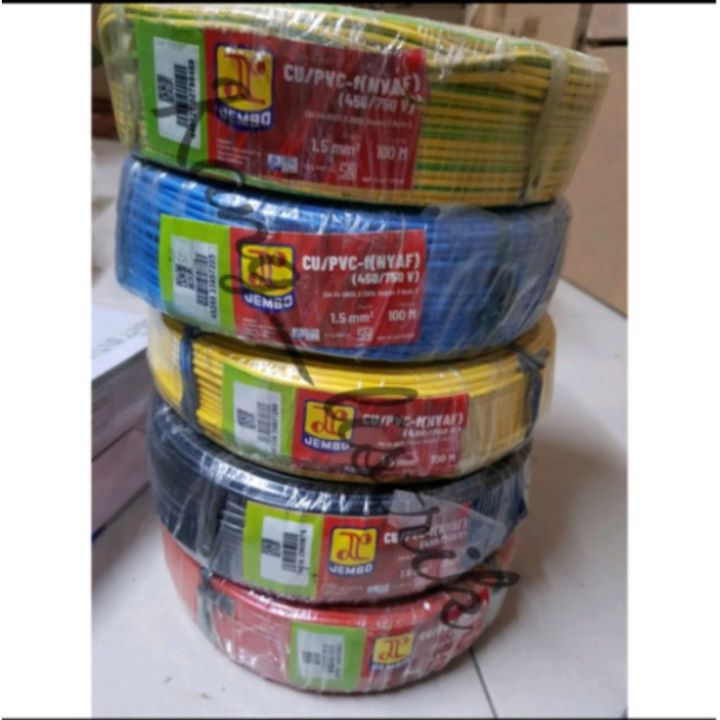 Kabel NYAF Jembo 1x1.5 Per Meter / Kabel Jembo NYAF 1.5mm Per Meter | Lazada Indonesia