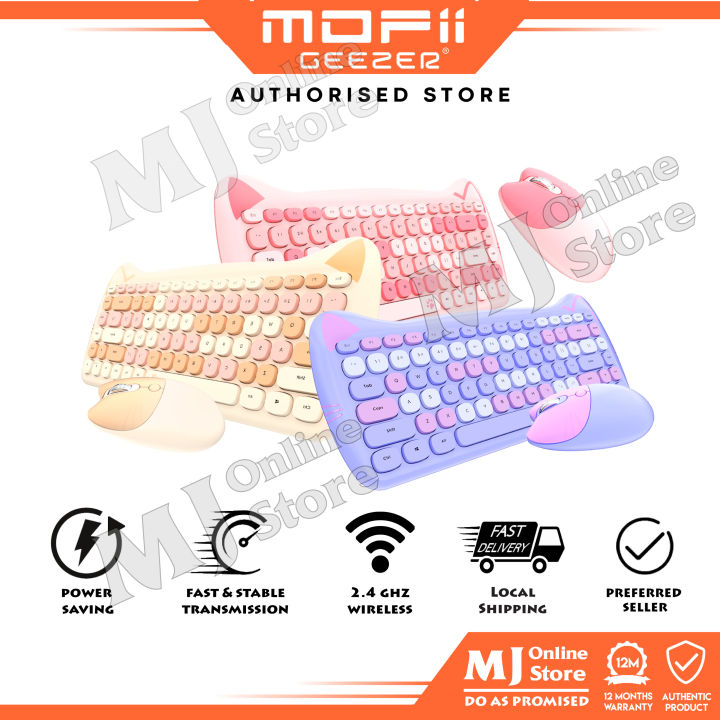 Mofii Geezer Cute Cat 2.4G Wireless Keyboard Mouse Set | Lazada