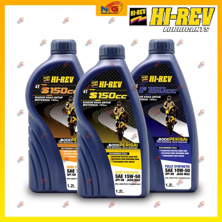 HI-REV 4T Engine Oil 1.2L for RS150R Engine F150CC/S150CC Semi/Fully ...