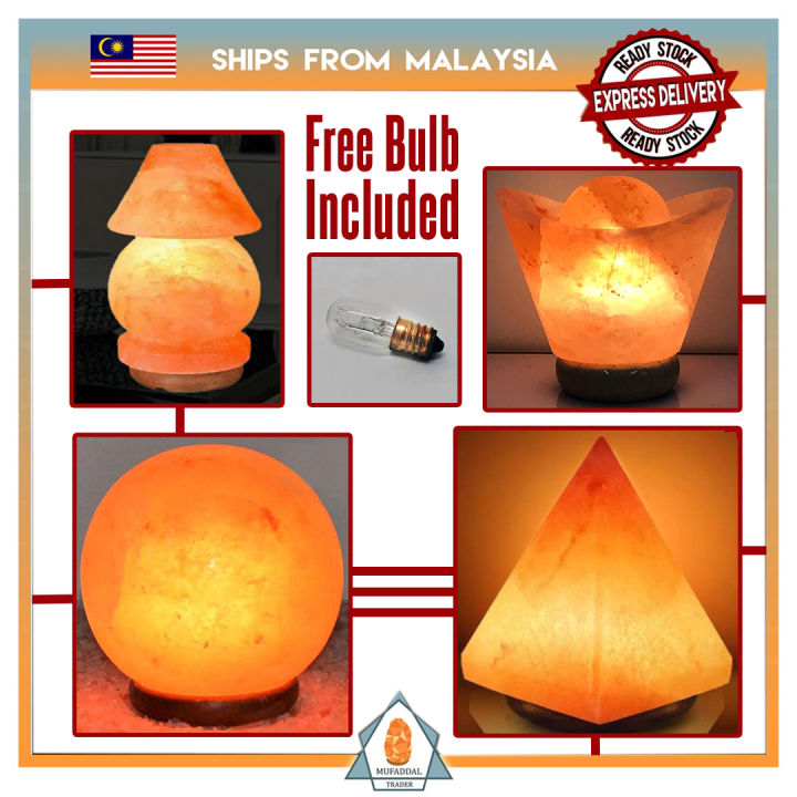 Himalayan Crafted Rock Salt Lamps (with Dimmer Option) Lampu Garam Batu ...