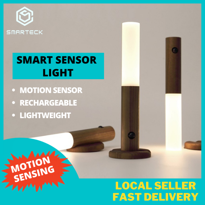 SMARTECK Motion Sensor Light LED Smart Intelligent Auto Rechargeable ...