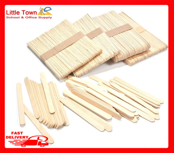 1packs 50pcs of Art and Craft Wooden Popsicle Stick Plain color | Lazada PH