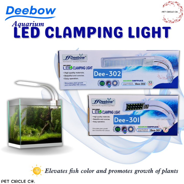 Deebow Aquarium LED Light Clamping Light DEE-301 DEE-302 | Lazada PH