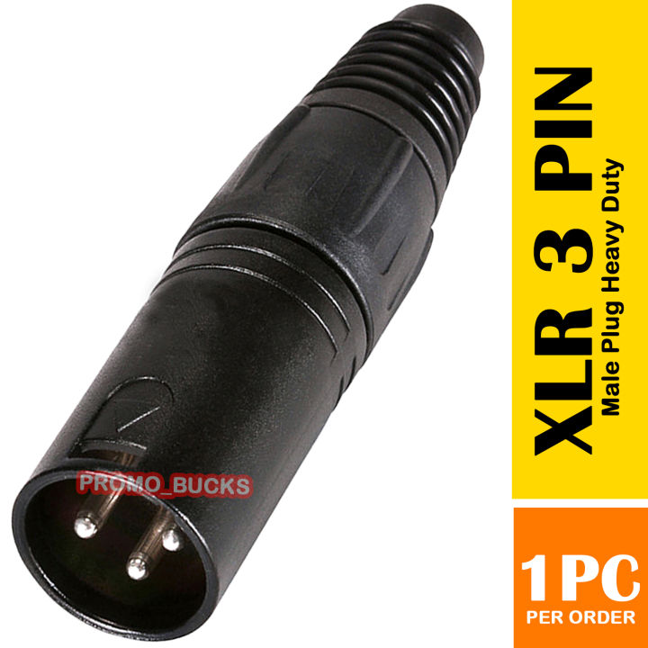 XLR 3 Pin Male Plug Audio Microphone MIC Audio Connector | Lazada PH