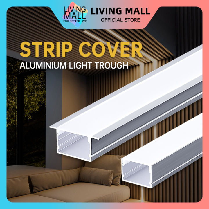 Pelindung Lampu Strip LED 1 Meter / Strip Light Trough / Cover Lampu ...