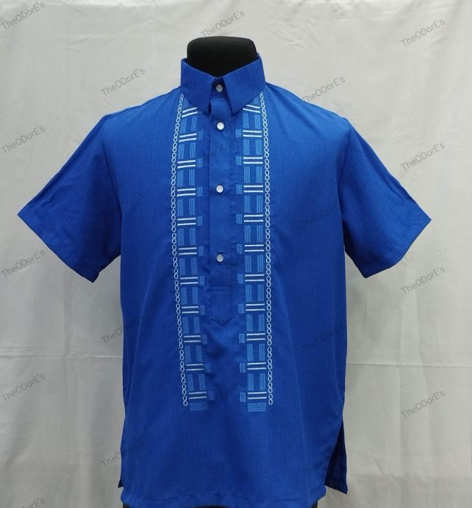 MENS POLO BARONG (RT#14) Royal Blue | Lazada PH