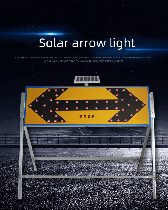 Traffic Warning Light Solar Double Arrow Guide Light Construction ...