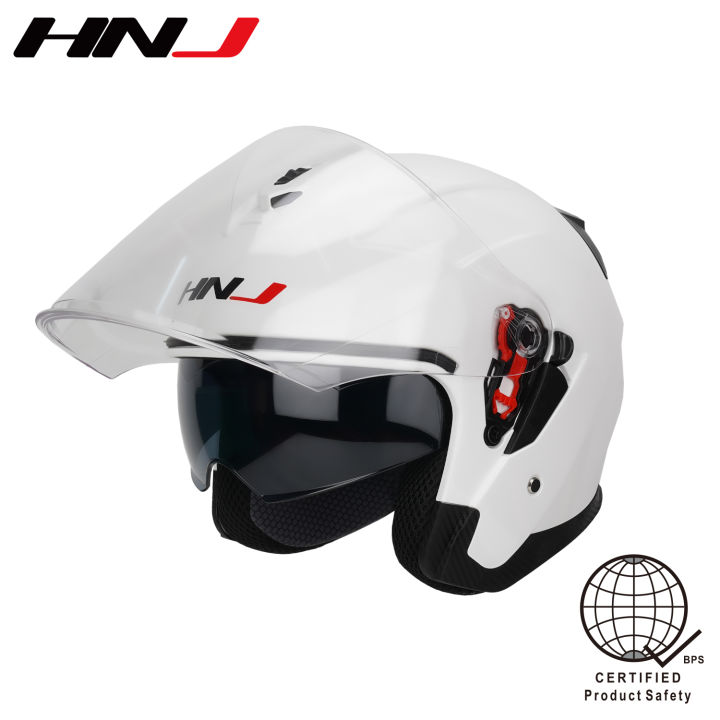 HNJ A4-006 Motorcycle half face helmet original dual visor open helmet ...