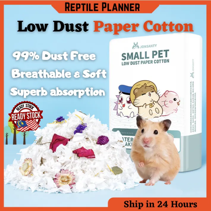 Natural Hamster Fiber Cotton Paper Bedding 1LB Kertas Tidur Hamster ...