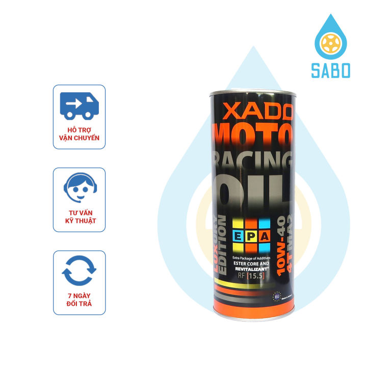 Nhớt Xado racing lon 1 lít 10w-40 Full tổng hợp | Lazada.vn
