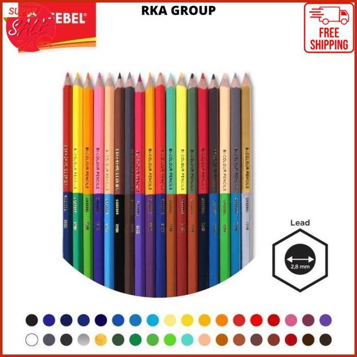 Greebel 7218 Pencil Bi-Color 18Pcs (36 Warna) Dijamin Puas | Lazada ...
