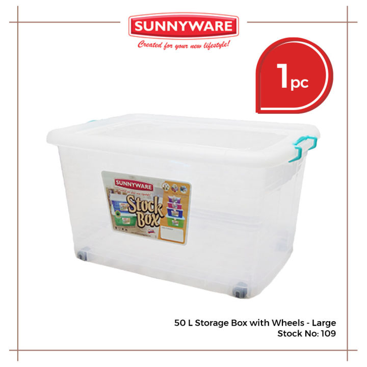 1pc Storage Box - 50 liters / Stock Box 50L Storage Box with wheels ...