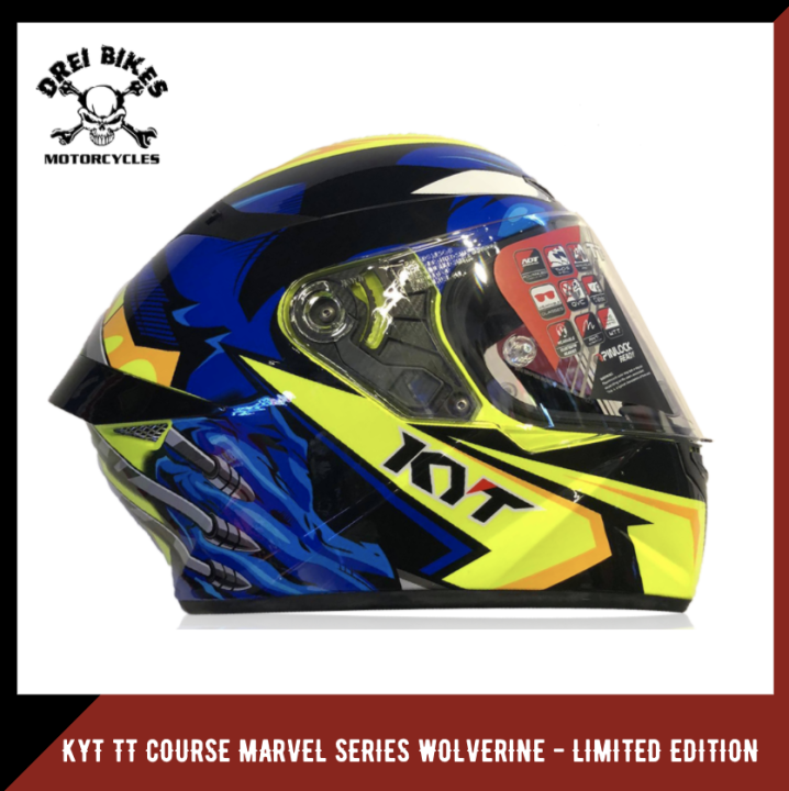 KYT TT COURSE MARVEL SERIES WOLVERINE - LIMITED EDITION | Lazada PH