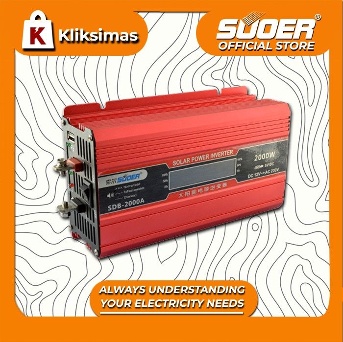 Power Inverter 2000 Watt 12 Volt + Display SDB 2000 12V ( 200w / 12 v ...