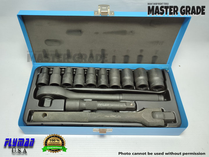 MG ORIGINAL FLYMAN HEAVY DUTY 6PTS DRIVE SOCKET SET 13 PCS | Lazada PH