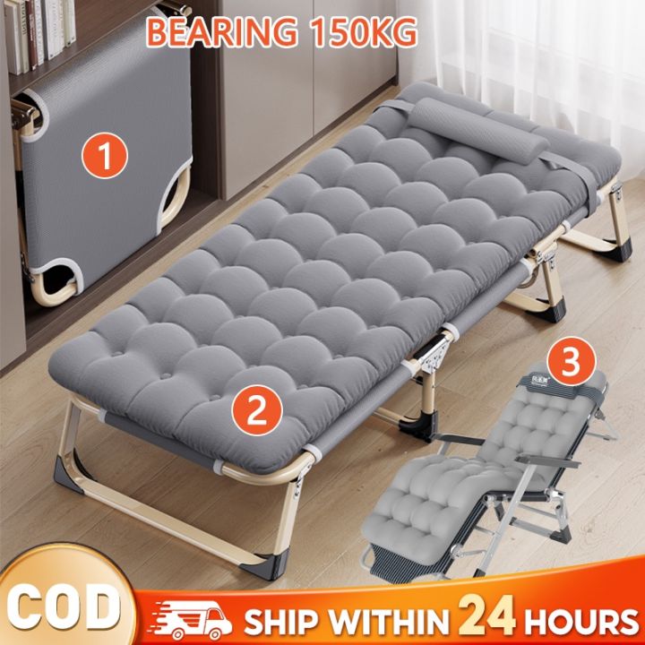COD Folding Bed Heavy Duty With Foam Adjustable Folding Bed Portable ...