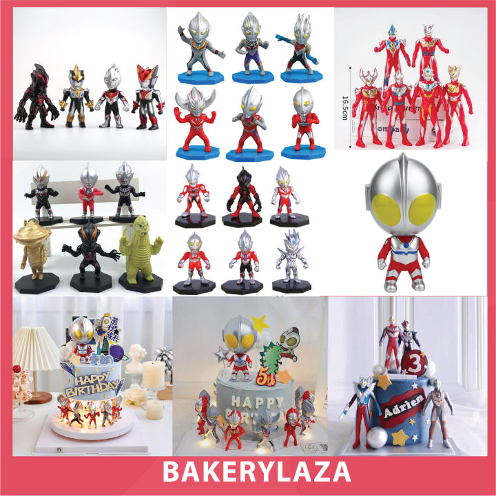 (READY STOCK) Ultraman Ultramen Cake Topper Decorations Action Figure ...